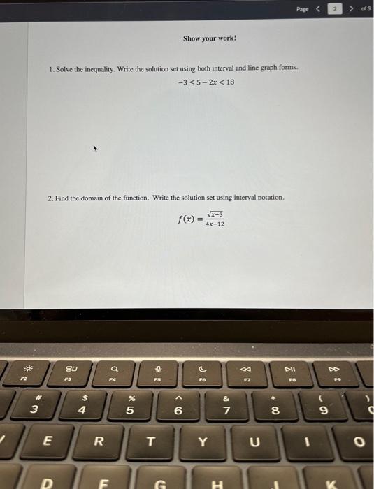 Solved 1. Solve the inequality. Write the solution set using | Chegg.com