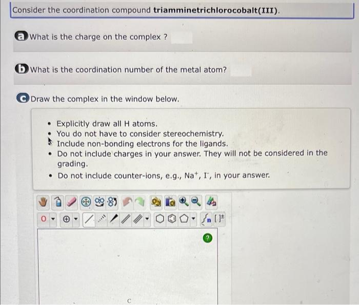 Solved Consider the coordination compound | Chegg.com