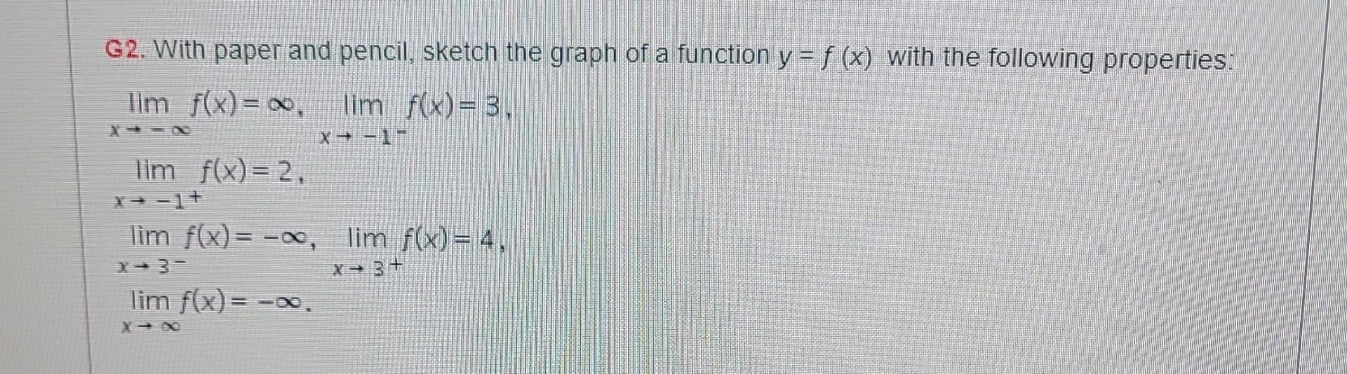 Solved G2. With paper and pencil, sketch the graph of a | Chegg.com
