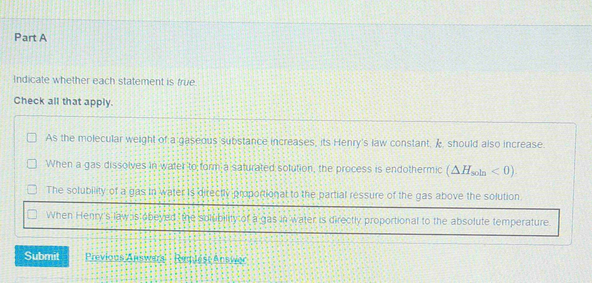 Solved Indicate whether each statement is true. Check all | Chegg.com