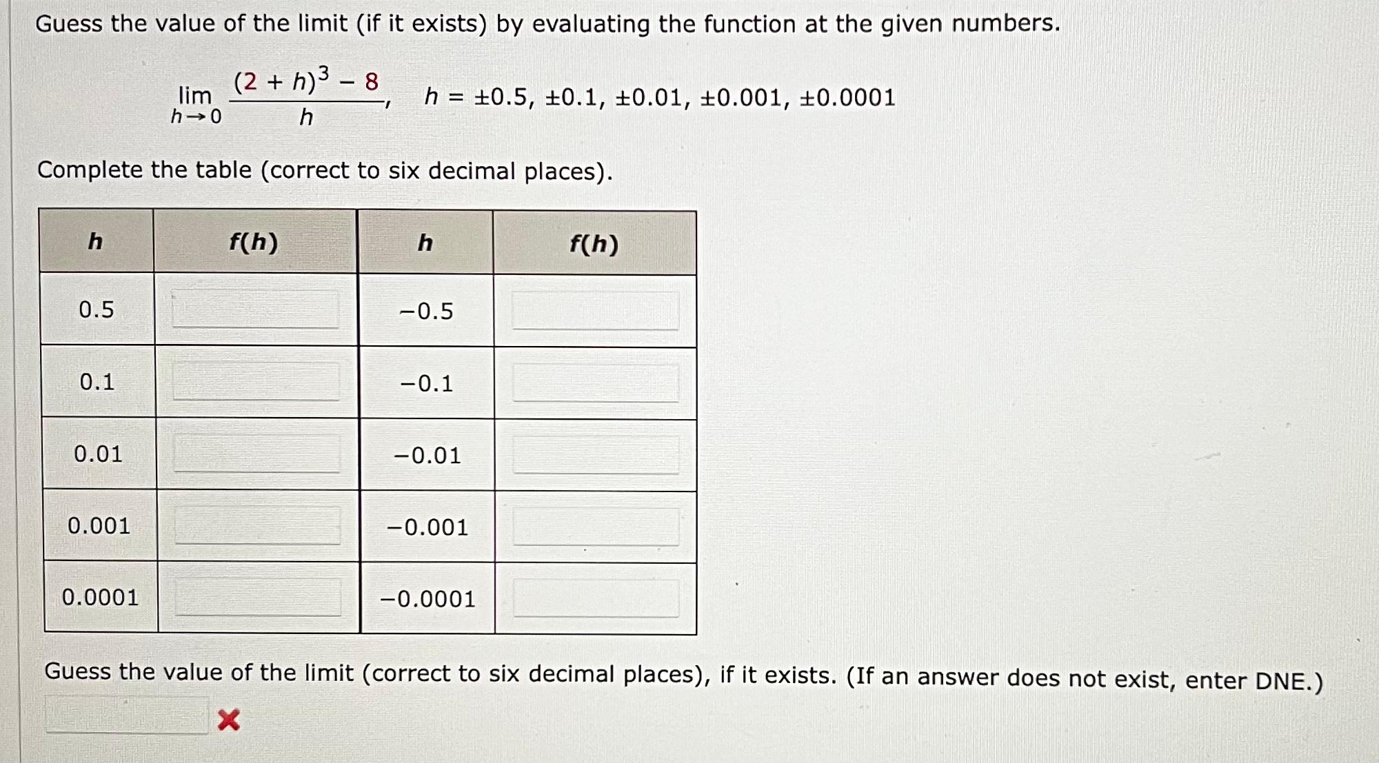 Solved Guess the value of the limit (if it exists) ﻿by | Chegg.com