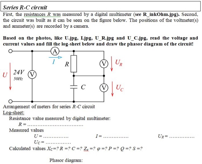 Solved Series R-C circuit First, the resistances R was | Chegg.com