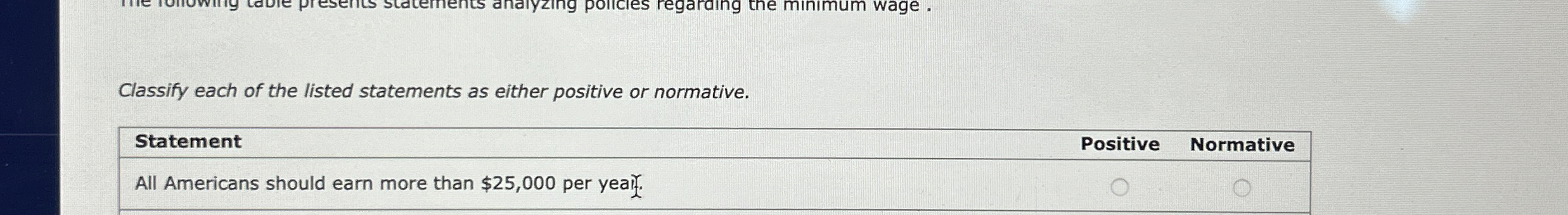 Solved Classify each of the listed statements as either | Chegg.com