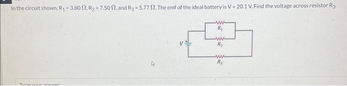 Solved In the circuit shown, R1=3.80Ω,R2=7.50Ω, and | Chegg.com