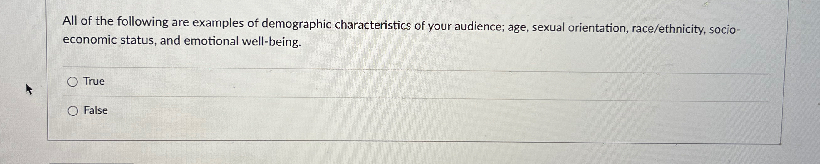 Solved All of the following are examples of demographic | Chegg.com