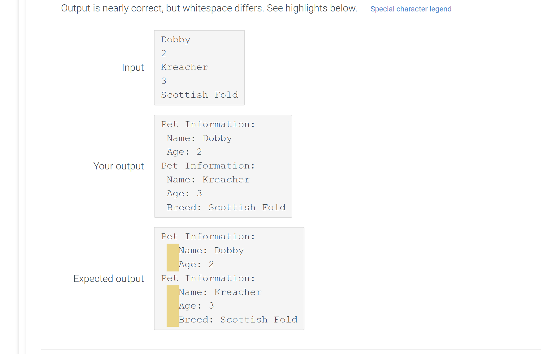 Solved class Pet:def __init__(self):self.name = ''self.age | Chegg.com