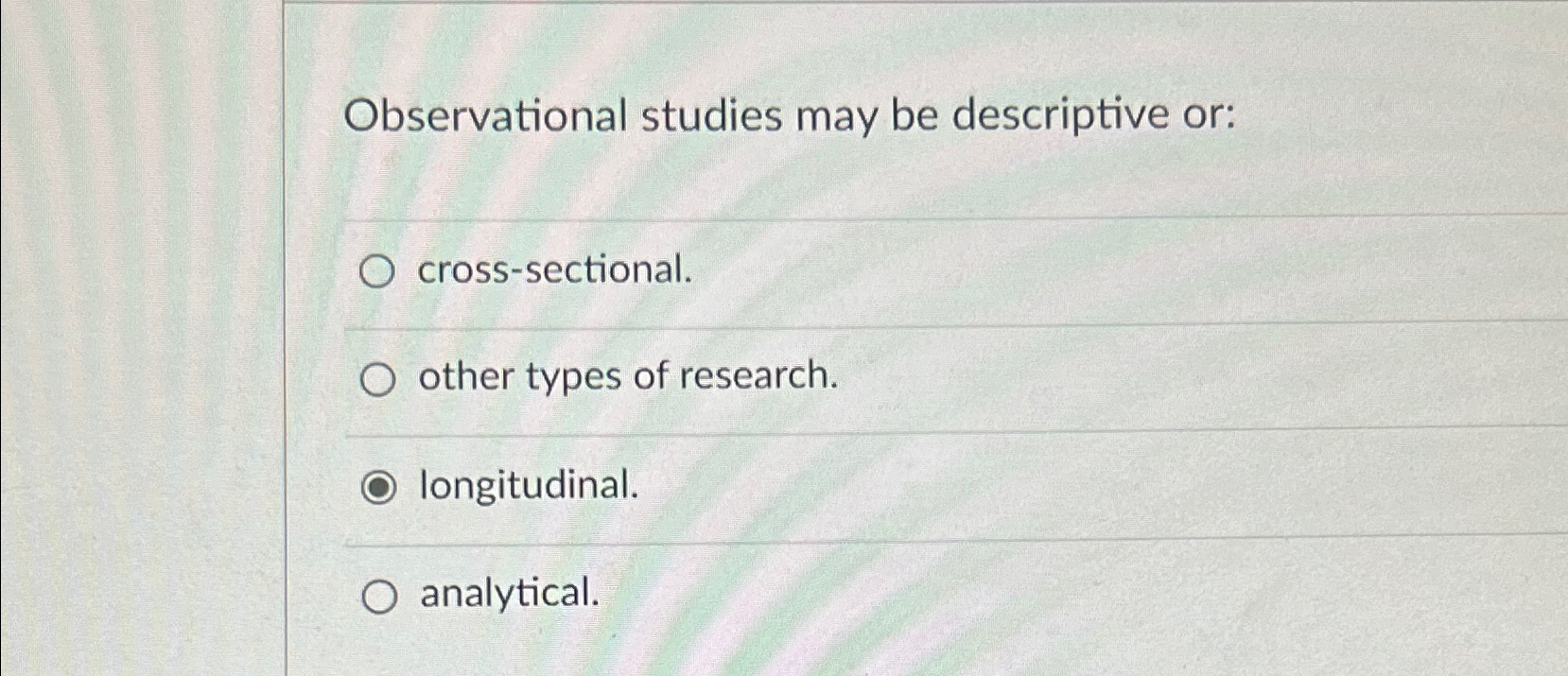 Solved Observational studies may be descriptive | Chegg.com