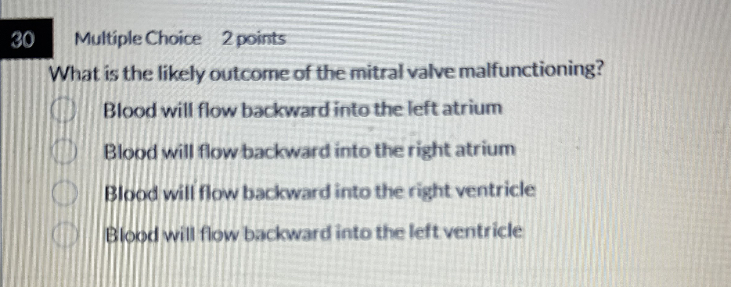 Solved 30Multiple Choice 2 ﻿pointsWhat is the likely outcome | Chegg.com