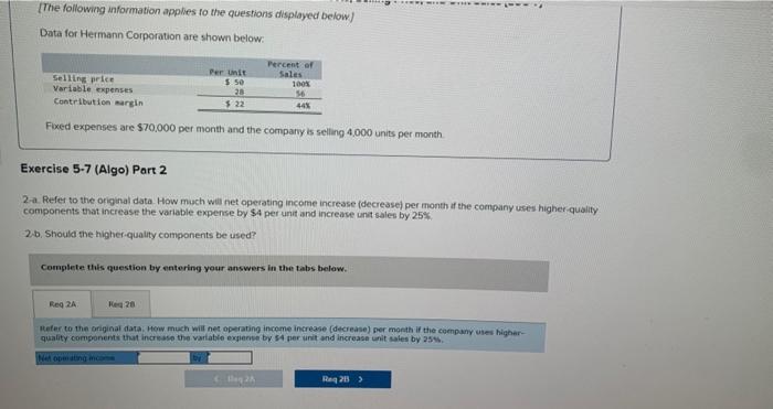 Solved Required information Exercise 5-7 (Algo) Changes in | Chegg.com