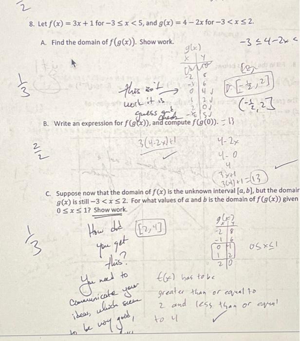 Solved 8. Let f(x)=3x+1 for −3≤x