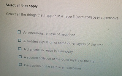Solved Select all that applySelect all the things that | Chegg.com