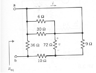 Solved Find Req for the circuit shown. Then find i and v if | Chegg.com