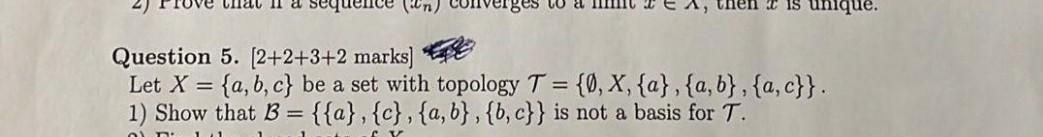 Solved Question 5. [2+2+3+2 marks] Let X={a,b,c} be a set | Chegg.com