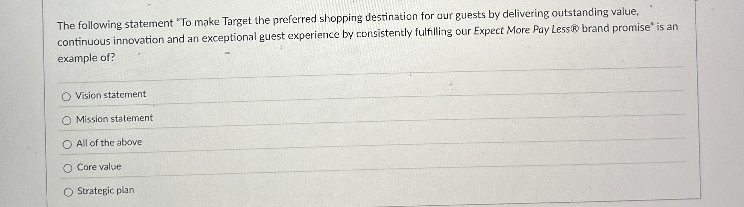 Solved The following statement "To make Target the preferred | Chegg.com