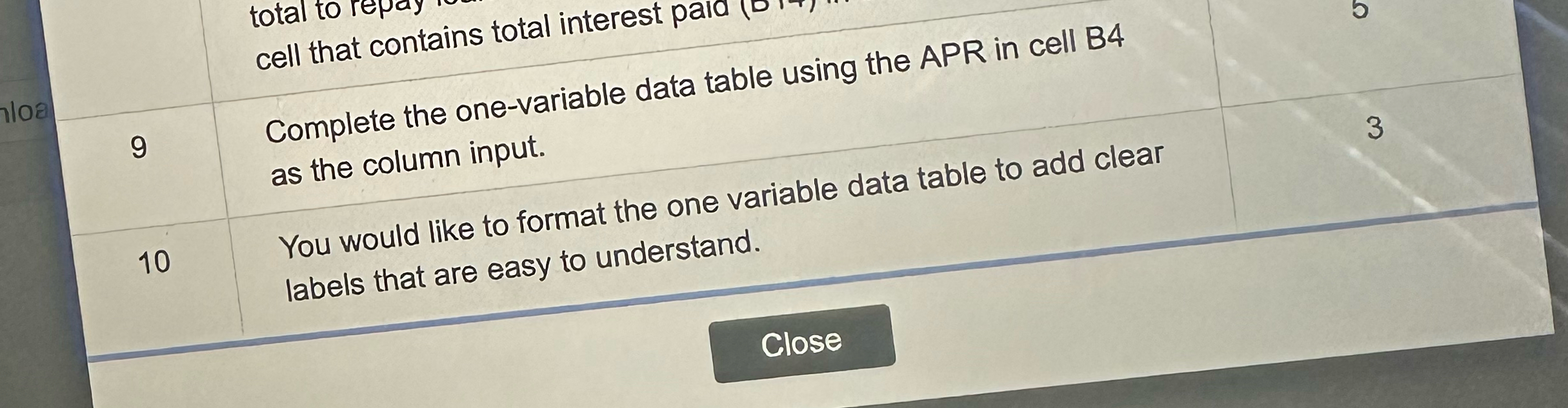 cell that contains total interest pald9 ﻿Complete the | Chegg.com