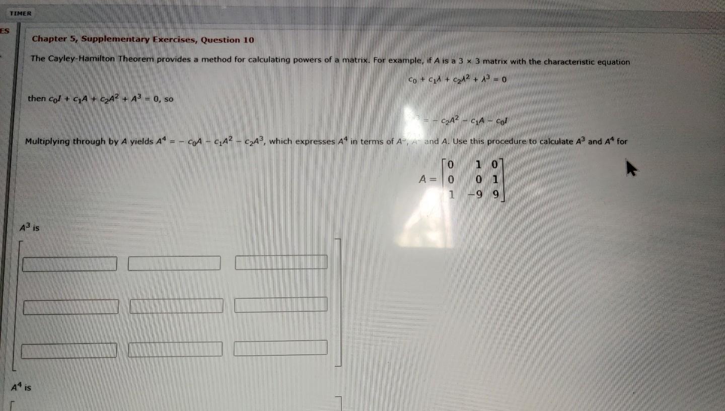 Solved TIMER ES Chapter 5, Supplementary Exercises, Question | Chegg.com
