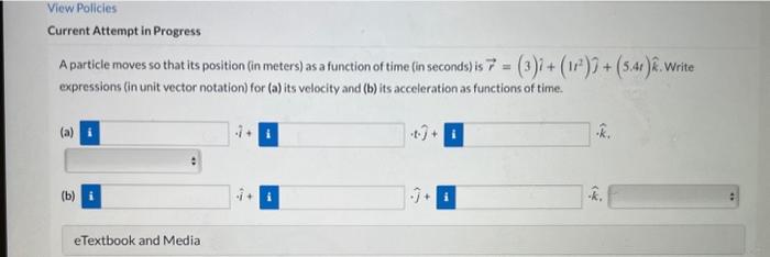 Solved A particle moves so that its position (in meters) as | Chegg.com