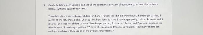 Solved Carefully define each variable and set up the | Chegg.com