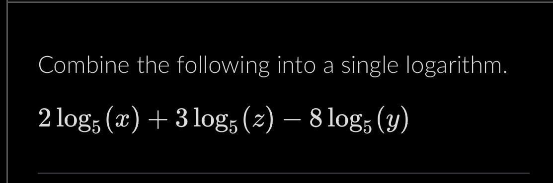 Solved Combine the following into a single | Chegg.com