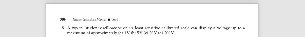 Solved 386 ﻿Physics Laboratory Manual - ﻿Loyd5. ﻿A typical | Chegg.com