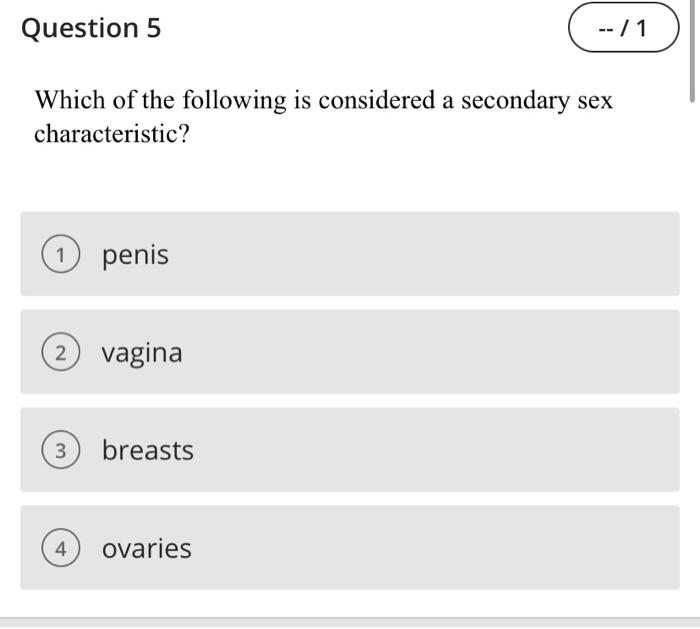 Solved Question 5 1 Which Of The Following Is