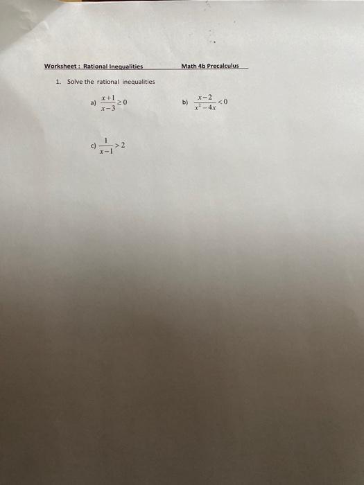 Solved In Exercises 57-60, for each graph of the rational | Chegg.com