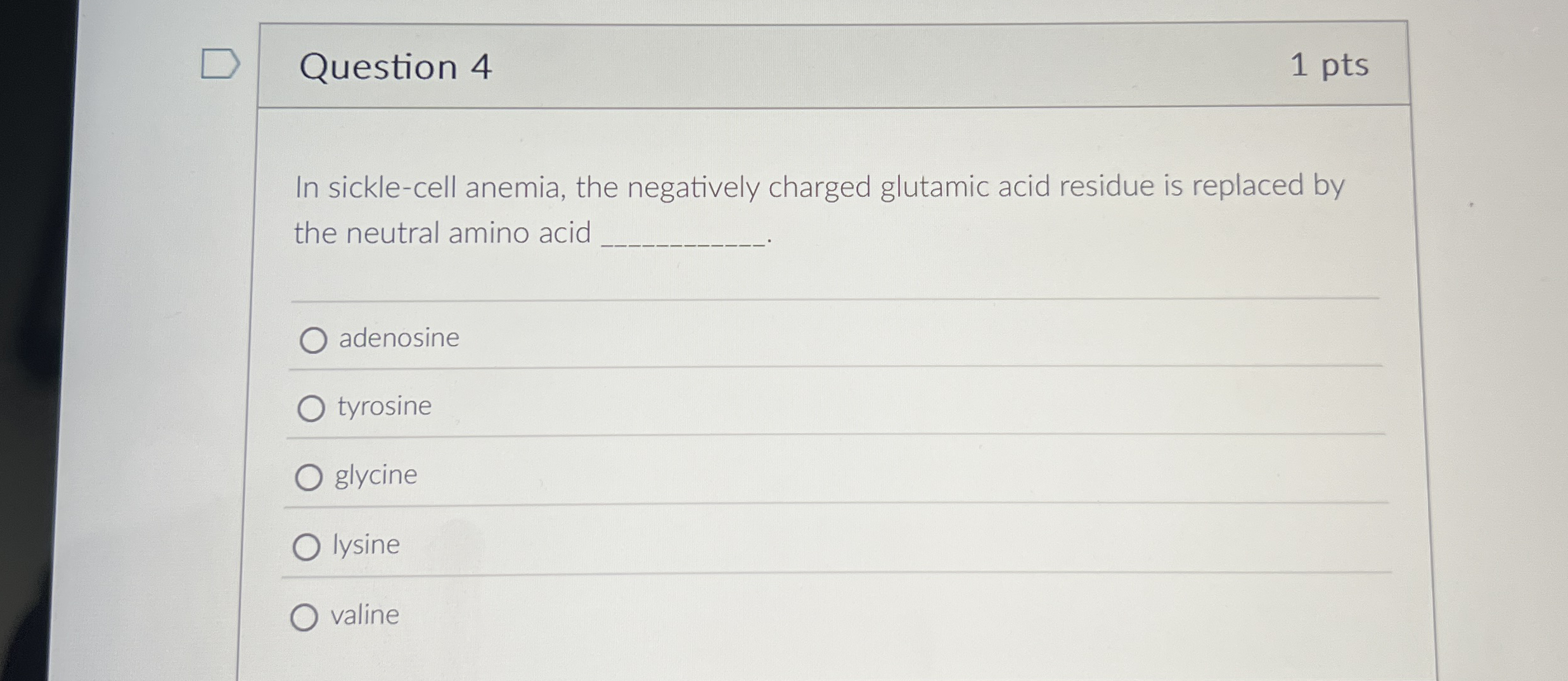 Solved Question 41 ﻿ptsIn sickle-cell anemia, the negatively | Chegg.com