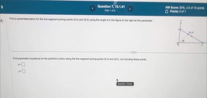 Solved Find A Parameterization For The Line Segment Joining