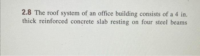 Solved 2.8 The roof system of an office building consists of | Chegg.com