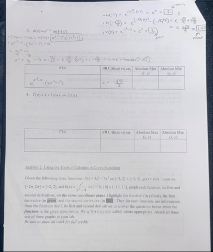 Solved how can i solve this? ﻿3. h(x)=ex2-x on -1,04. | Chegg.com