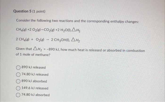 Solved Consider the following two reactions and the | Chegg.com