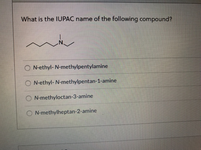 Solved What is the common name of the following compound? O | Chegg.com