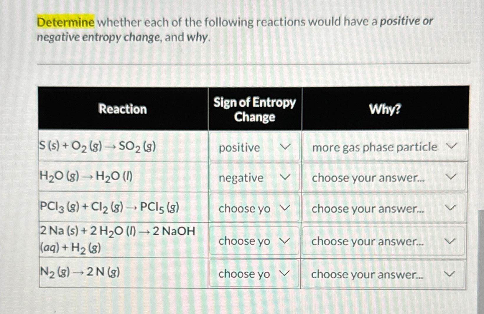Solved Determine whether each of the following reactions | Chegg.com