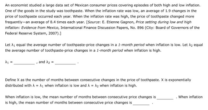 Solved An economist studied a large data set of Mexican | Chegg.com