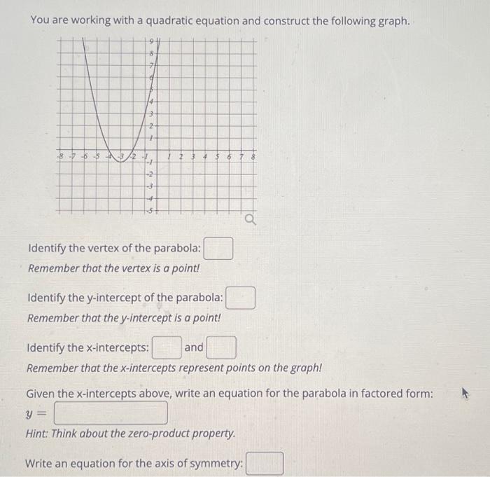 Solved You are working with a quadratic equation and | Chegg.com