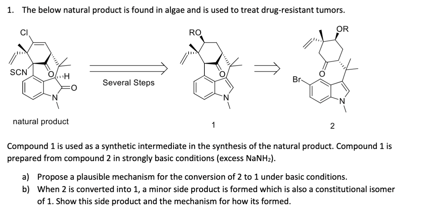 Solved Compound 1 ﻿is used as a synthetic intermediate in | Chegg.com