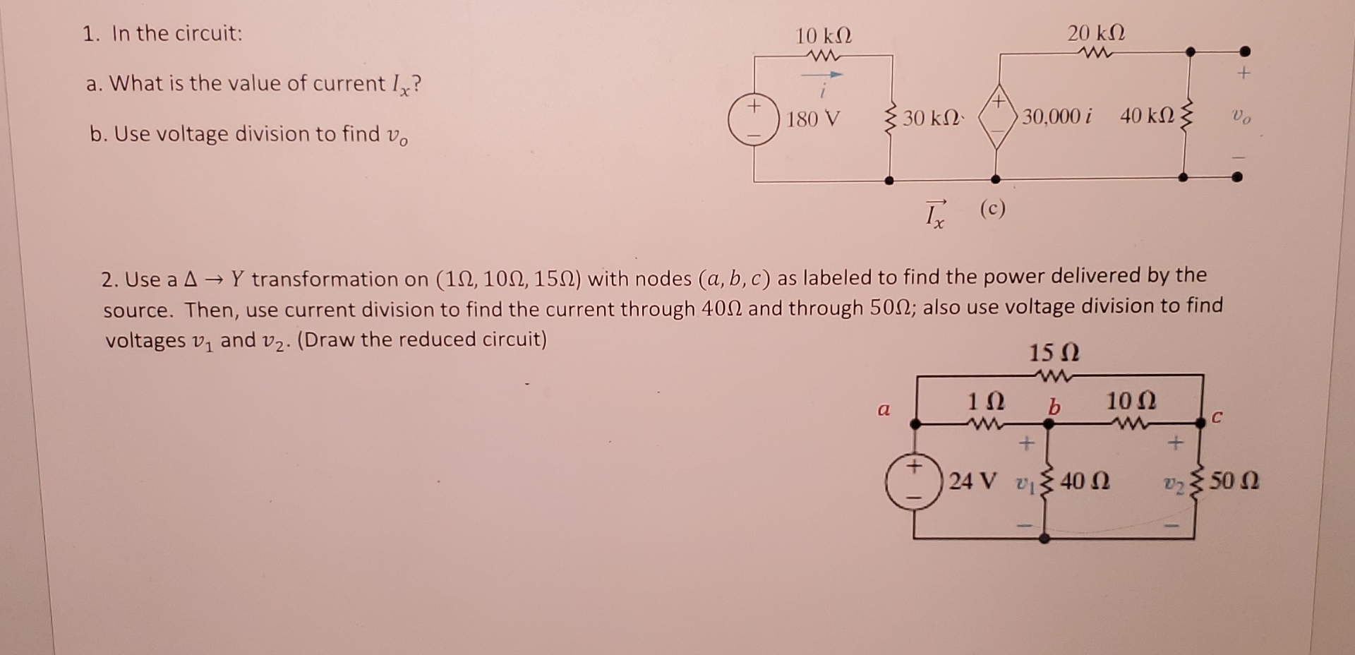 Solved In the circuit:a. ﻿What is the value of current | Chegg.com