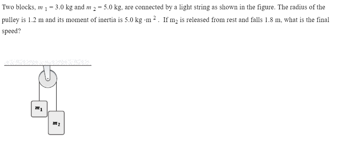 Solved Two blocks, m1=3.0kg ﻿and m2=5.0kg, ﻿are connected by | Chegg.com