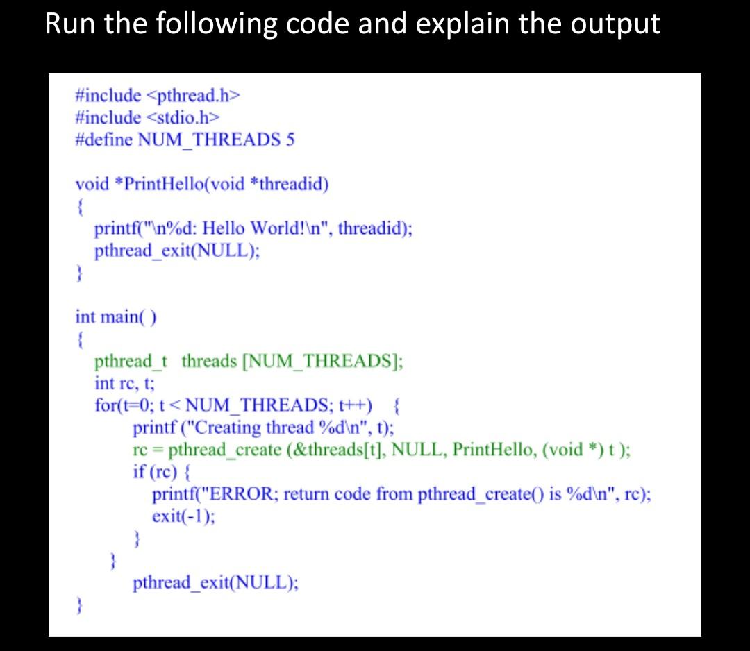 Solved Run the code and Explain the output. can someone | Chegg.com