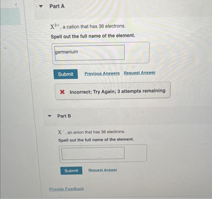 Solved What is the identity of the element X in the | Chegg.com