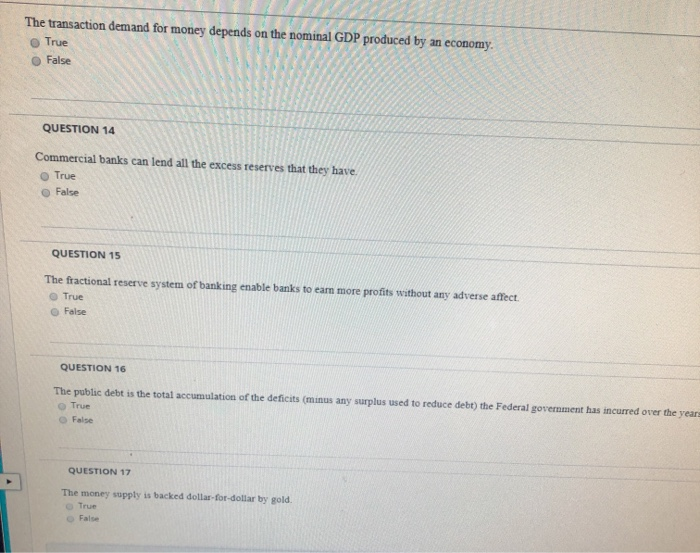 Solved The transaction demand for money depends on the | Chegg.com