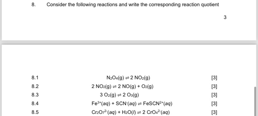 Solved Consider the following reactions and write the | Chegg.com