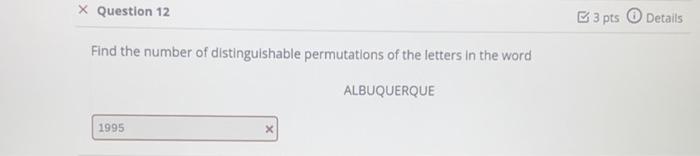 Solved Find The Number Of Distinguishable Permutations Of