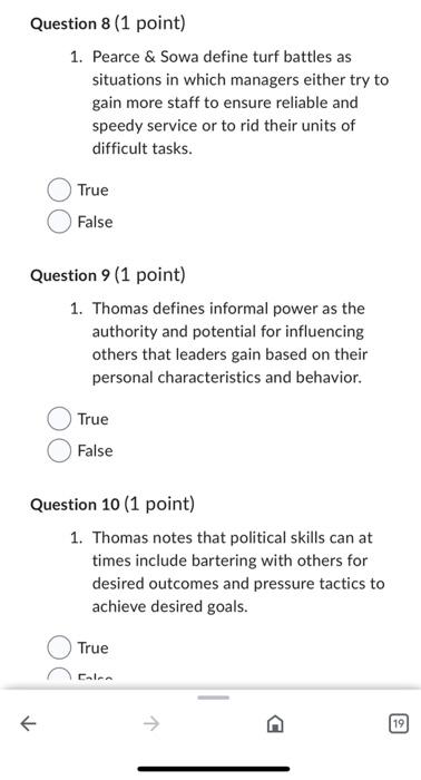 Solved Question 8 ( 1 point) 1. Pearce \& Sowa define turf | Chegg.com