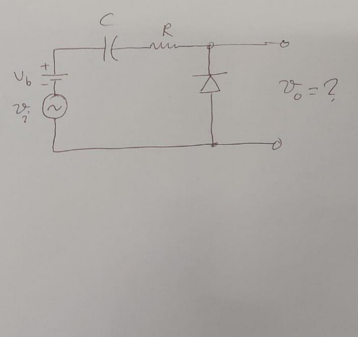 Solved where Vi is Sinus waveform, sketch the Vo's graph for | Chegg.com