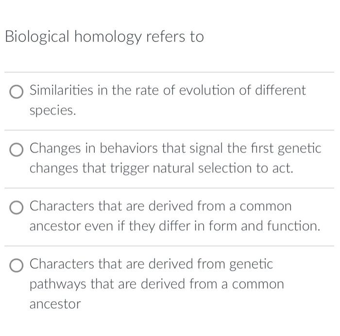 Solved The above figure shows the evolutionary morphology of | Chegg.com