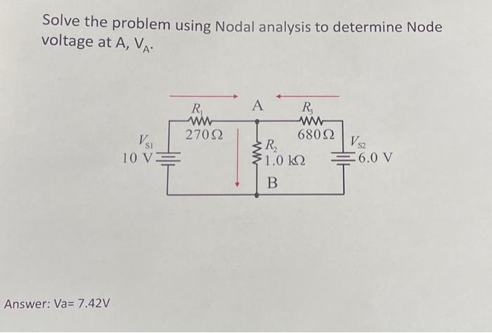 Solved Solve the problem using Nodal analysis to determine | Chegg.com