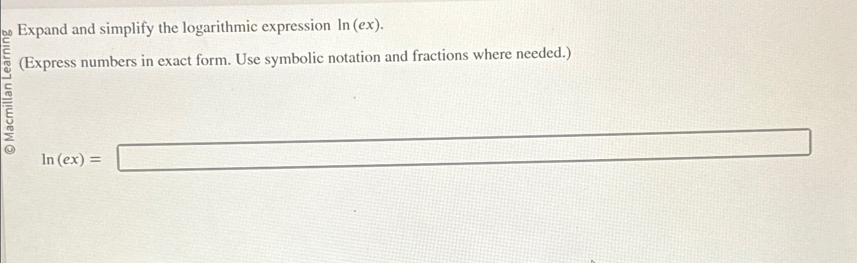 Solved Expand and simplify the logarithmic expression | Chegg.com