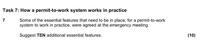 Solved How a permit-to-work system works in practiceSome of | Chegg.com