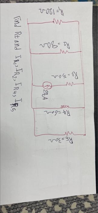 Solved find R Total , iR1 , iR2, iR4, iR5 by current divider | Chegg.com